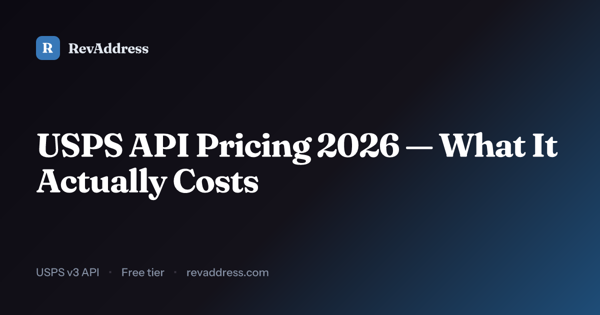 USPS API Pricing 2026 — What It Actually Costs